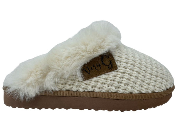 Very G Sweater Slippers (Cream) – Aspen Lace Boutique