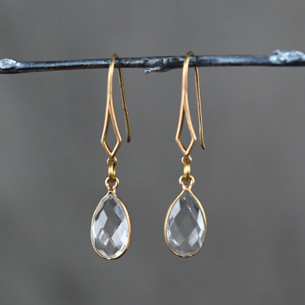 Diamond Hook Tear Drop Earrings (Crystal) – Aspen Lace Boutique