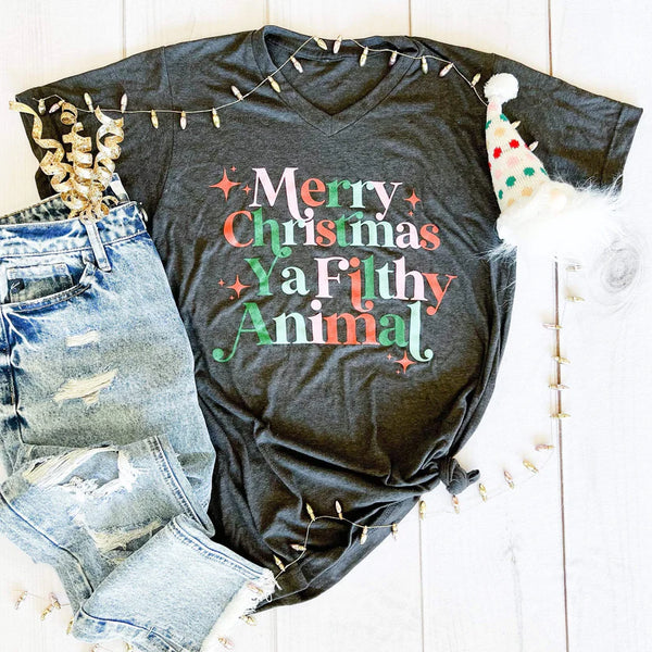 Filthy Animal Tshirt (Charcoal) – Aspen Lace Boutique