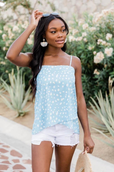 Ellie Tank (Blue) – Aspen Lace Boutique